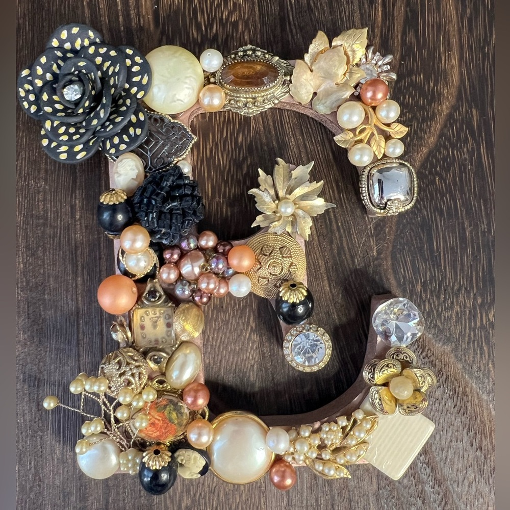 Bejeweled Letter “E” Vintage & Modern Jewelry - Gem